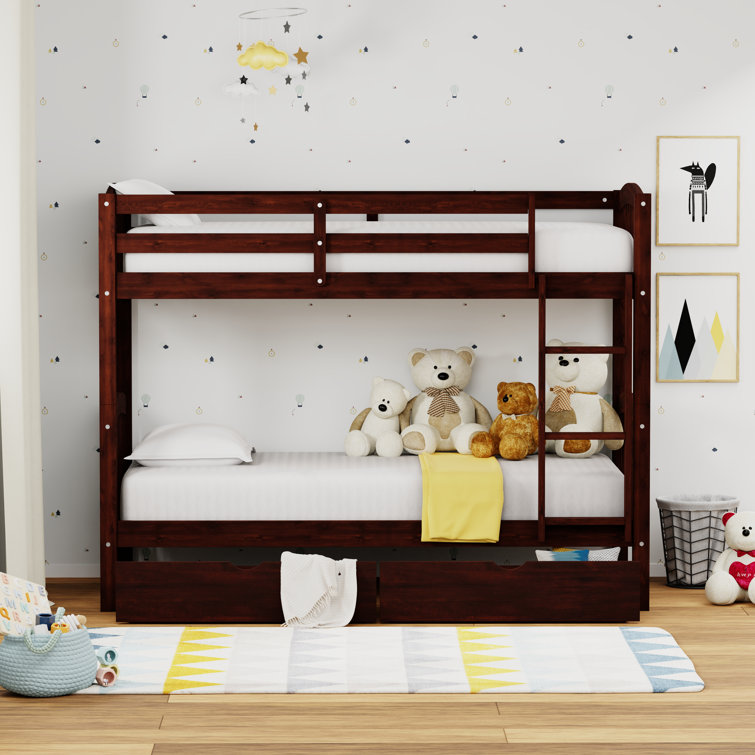 Viv + Rae Kinyon Solid Wood Twin Over Twin Bunk Bed and Underbed ... Viv + Rae Kinyon Solid Wood Twin Over Twin Bunk Bed and Underbed ...
